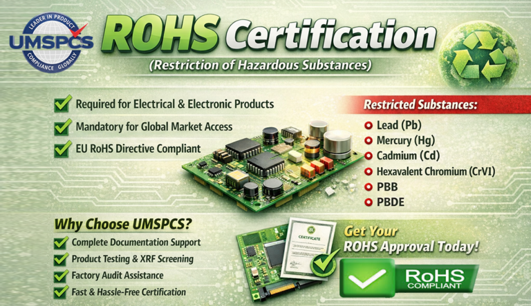 ROHS certification approval licence- UMSPCS
