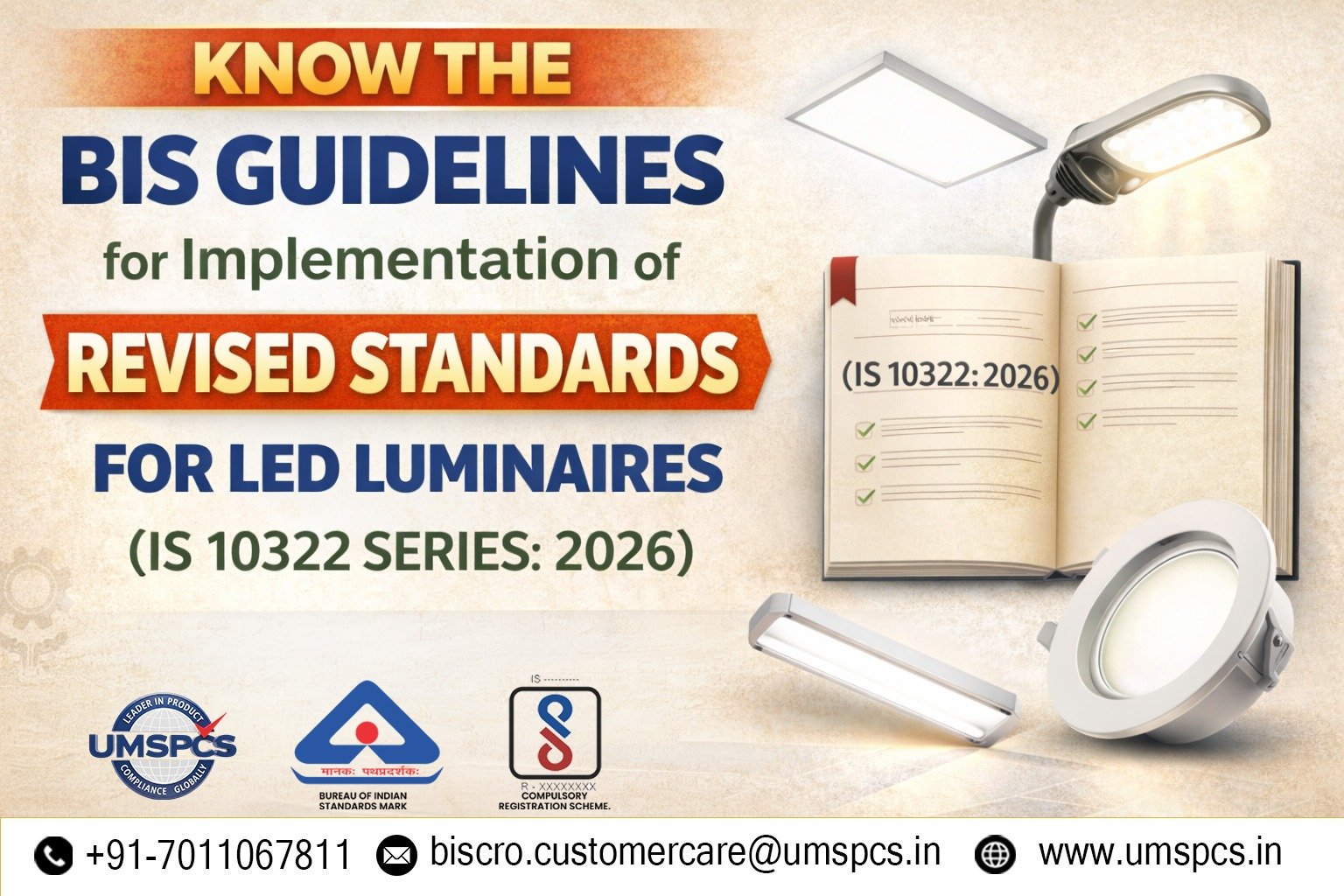 Know BIS Guidelines for LED Luminaires (IS 10322 Series: 2026)